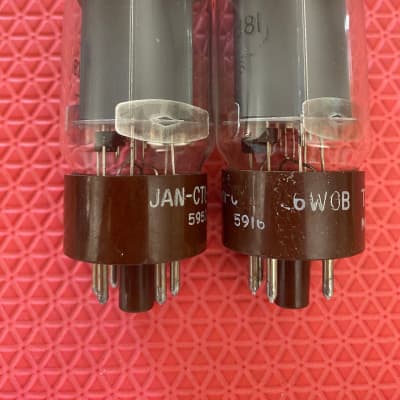 Matched Pair Tung-Sol Milspec 5881 Vacuum Tubes Valves | Reverb