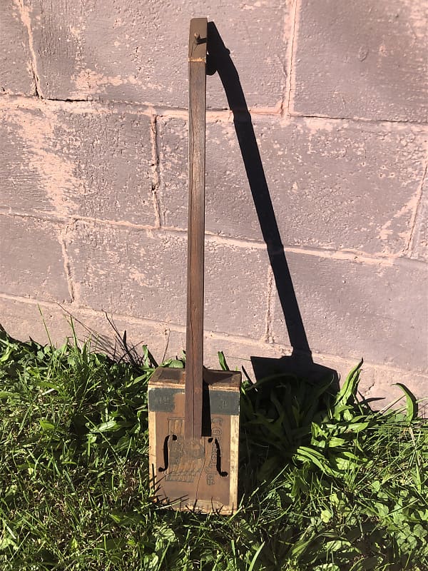 Homemade One Stringed Cigar Box Fiddle Circa 1900 - Natural | Reverb