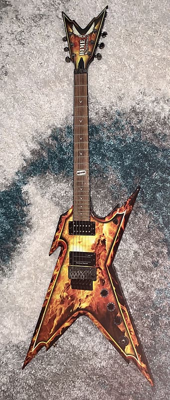 Dean Dime razorback razor dime of flame explosion electric | Reverb
