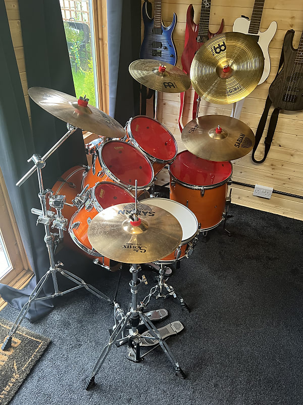 Mapex M Series full drum kit in orange / amber | Reverb UK
