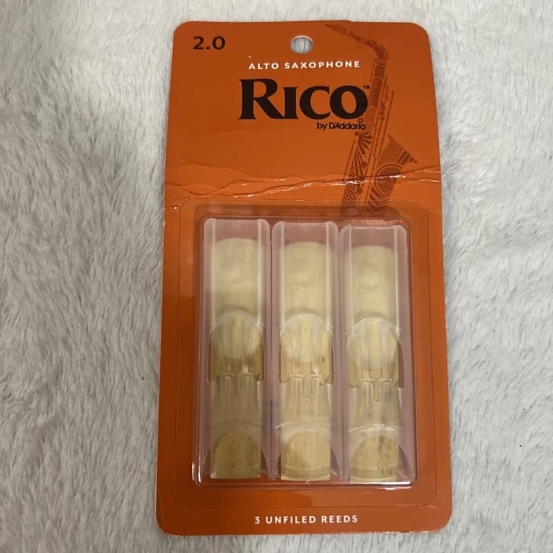 3-Pack Rico Alto Saxophone Reeds Strength 2.0 Sax | Reverb