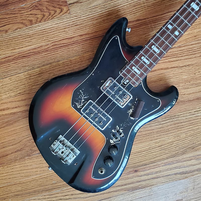 Teisco EB Offset Short Scale Bass || EB-200 Sunburst 1960s | Reverb