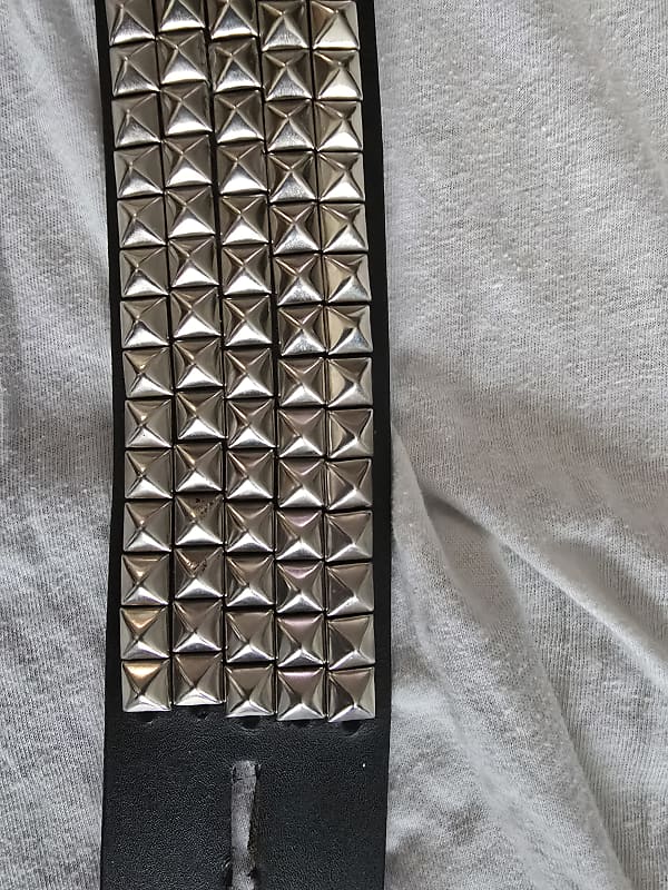 Custom Handmade Studded Guitar Strap 1990 - Leather | Reverb