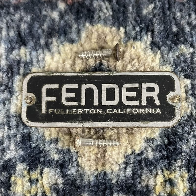 1940s / 1950s Fender Fullerton California Vintage Logo Plate | Reverb