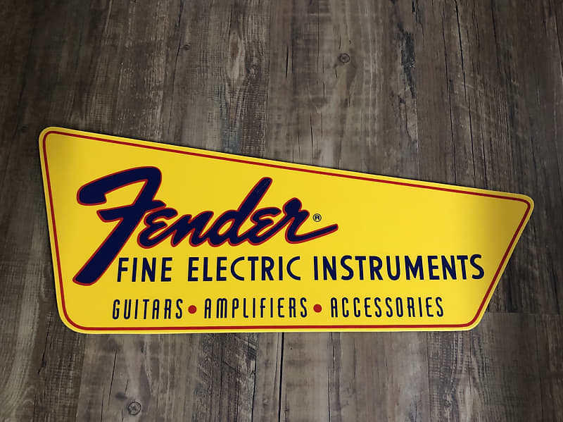 Fender Vintage Guitar Shop Sign | Reverb