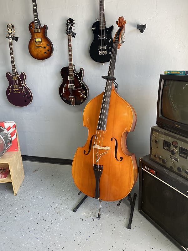 Reghin 3/4 Upright Bass w/ W. Seifert Bow, Padded Case and | Reverb