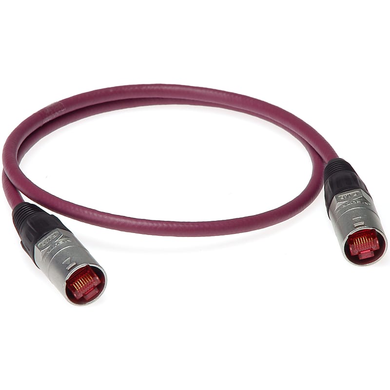Klotz CAT-Network Cable, 1 m 2x - etherCON, bordauxviolett - | Reverb