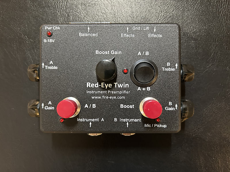 Fire-Eye Development Red-Eye Twin Preamp 2018 approx - Black | Reverb