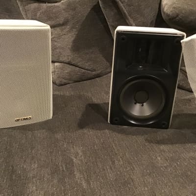 Optimus Pro X77 Bookshelf Speakers - Linaeum Tweeters - White | Reverb