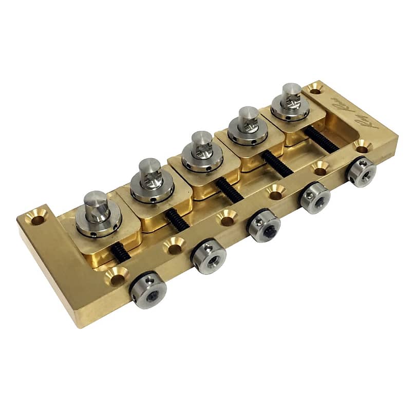 Ray Ross Saddle-Less 5-String Bass Bridge - Brass / 19 mm | Reverb