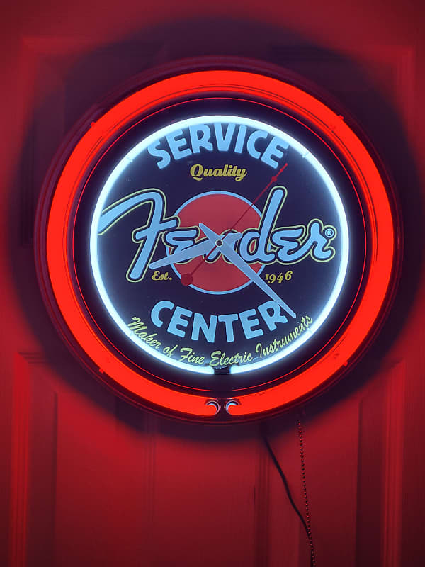 Fender Musical Instruments Service Center Double Neon | Reverb UK