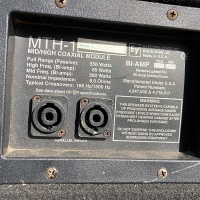 4 Electro-Voice EV MTH-1 Mid/High cabinets 1996 Black carpet | Reverb