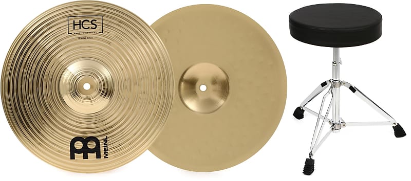 Meinl Cymbals 13 inch HCS Hi-hat Cymbals Bundle with On-Stage | Reverb