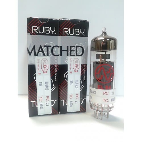 Ruby EL84CZ Matched Pair Power Amp Tubes JJ EL84 | Reverb