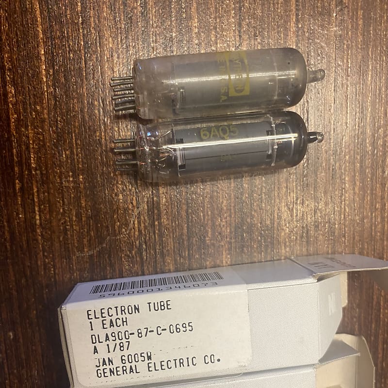 Raytheon 6AQ5 6005W Tube Pair Duet 1964 Tube | Reverb