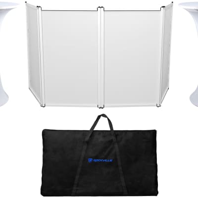 (2) Eliminator Club Scene Highboy Tables w/White Scrim+Carry | Reverb