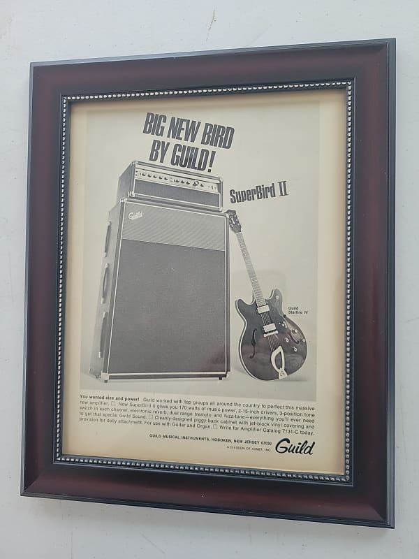 1968 Guild Guitars Promotional Ad Framed Guild | Reverb Deutschland