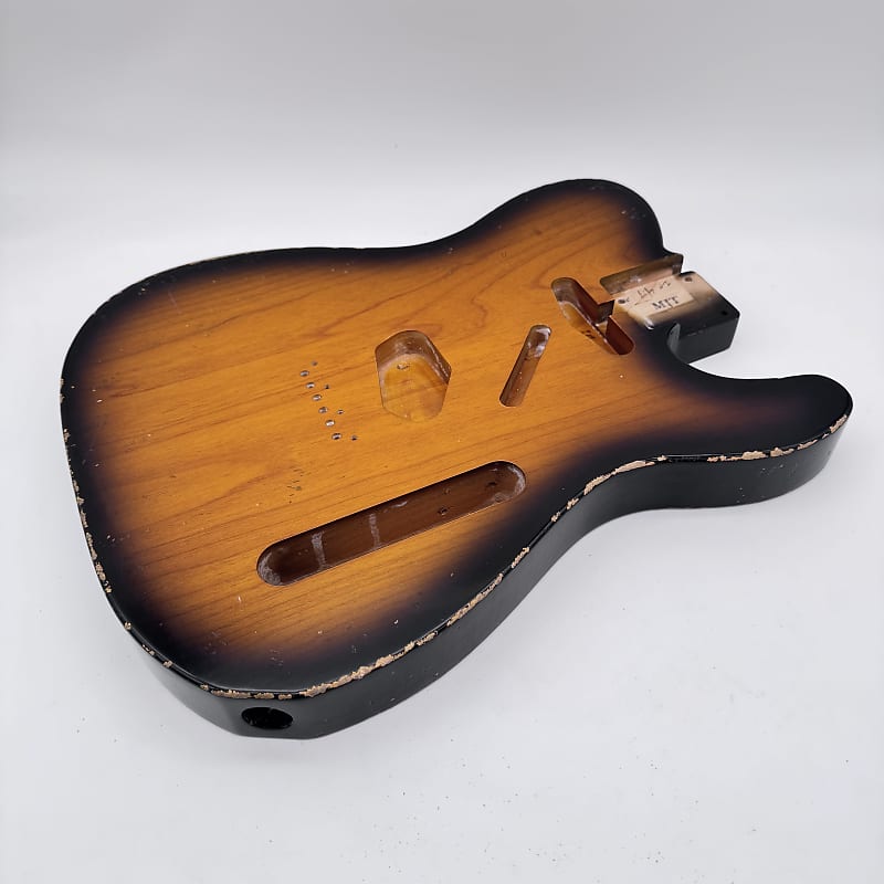 MJT Telecaster Relic 1 Piece Alder Body Tobacco Burst Nitro | Reverb