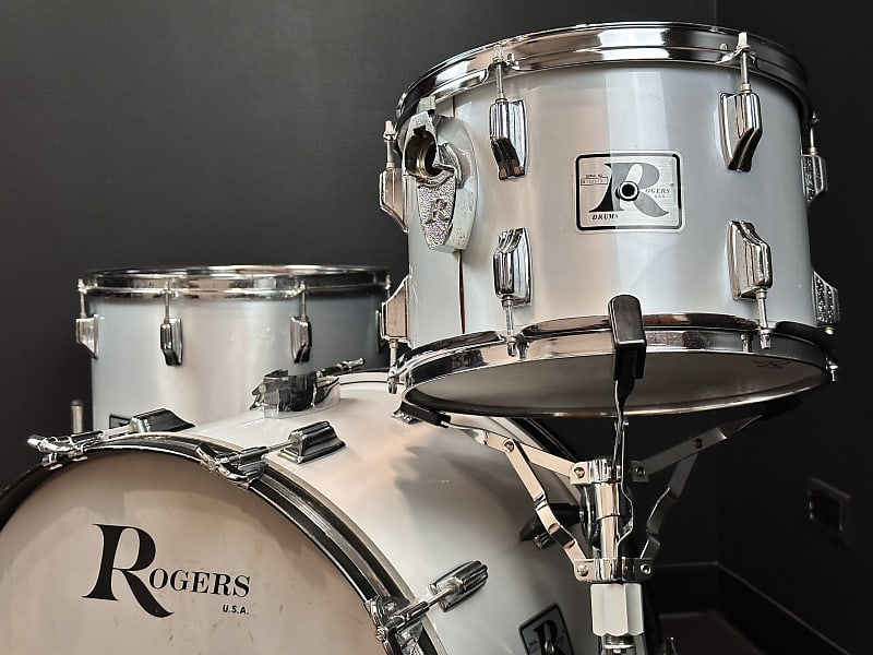 Rogers 22/13/16" 70's "Big R" Drum Set - Silver Silk | Reverb
