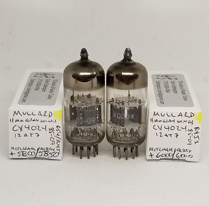 Mullard 12AT7 CV4024, Very Well Matched Pair (3.3%) Mitcham | Reverb