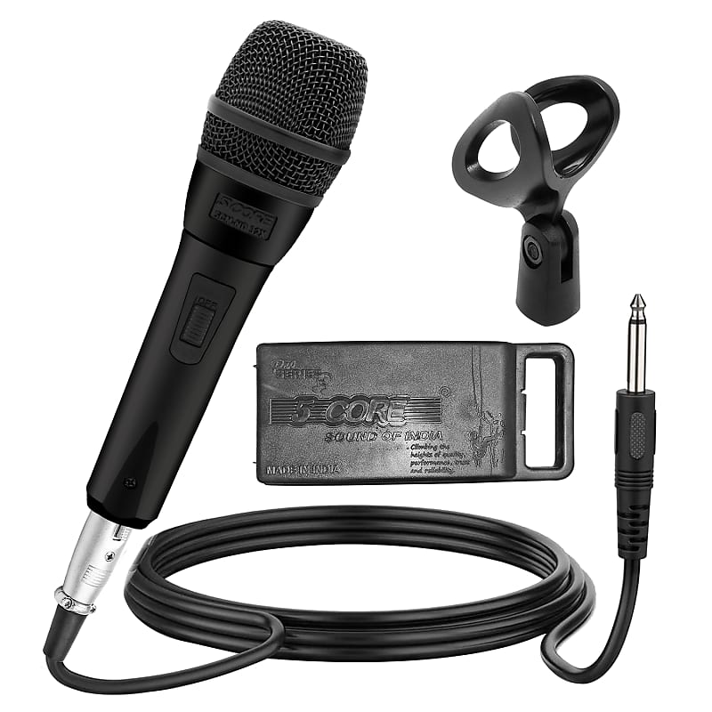 5 Core Mic Karaoke Dynamic Handheld XLR Microphone Pair | Reverb UK