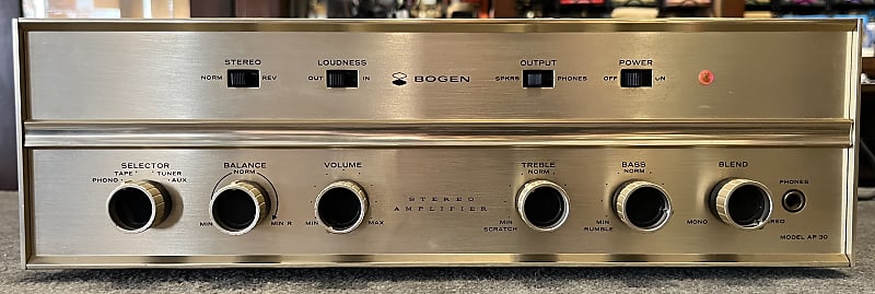 Bogen AP-30 Stereo Amplifier 1960’s - Gold | Reverb