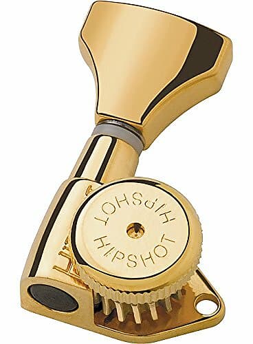 Hipshot Grip-Lock Locking Tuners in Gold | 3x3 | Open Back | Reverb