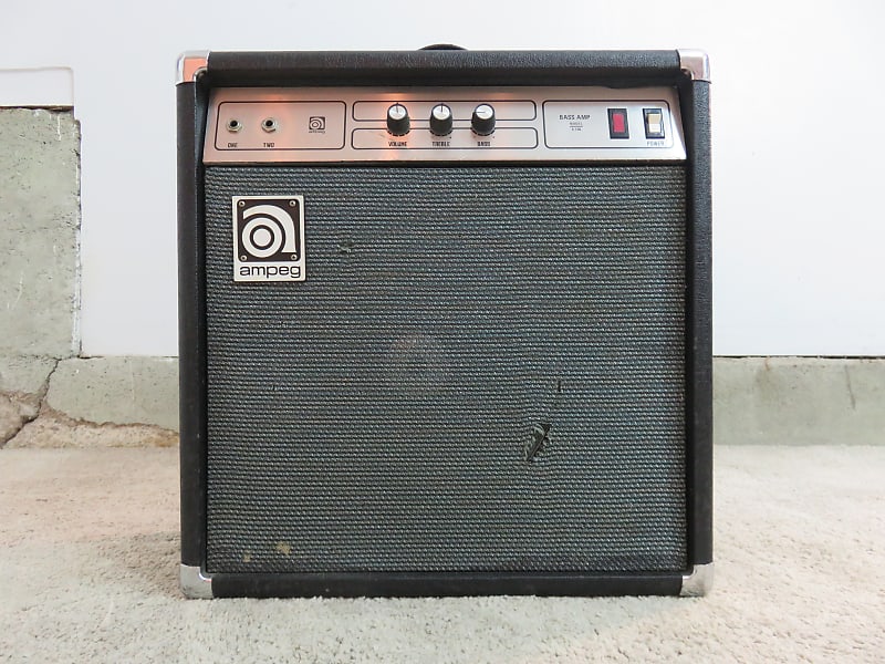 Vintage 1970s Solid State Ampeg B 100 1x10 Bass Amp Amplifier | Reverb