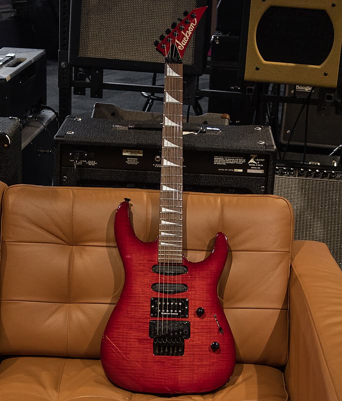MIJ Jackson SL3 Soloist Trans Red Pro Series Electric Guitar | Reverb