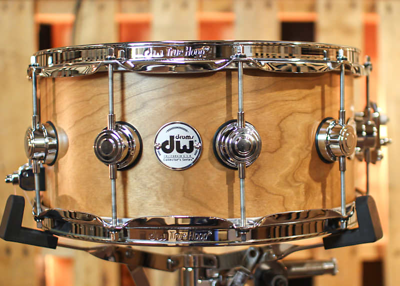 DW 6.5x14 Collector's Cherry HVLT Natural Satin Oil Snare | Reverb