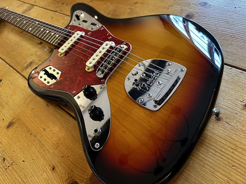 LEFTY! Fender Alder Jaguar Left Handed '66 RI 1997 Three Tone | Reverb