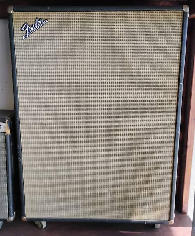 1960s Fender Bandmaster Amp Cabinet - 2X12 - Black Vinyl - | Reverb