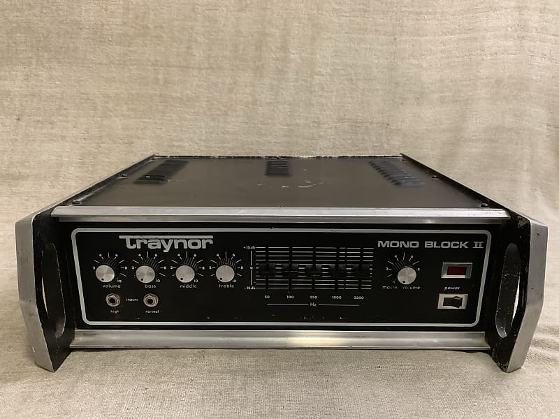 Traynor Mono Block II 1970’s Black Bass Amp Head Made in | Reverb