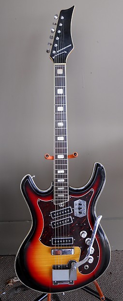 1968 Silvertone 26877 / 1445 Morsrite Style 3 Color Sunburst | Reverb