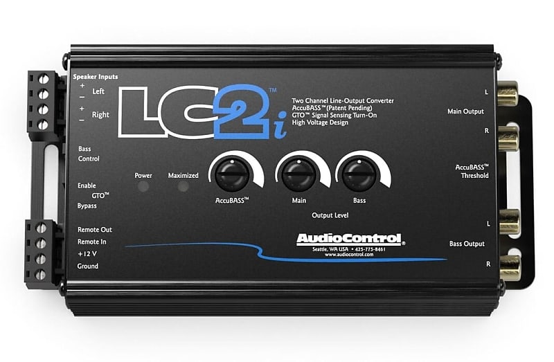 AudioControl LC2i 2 Chan. Line Out Hi/Lo Converter + Bass | Reverb