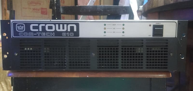 Crown Com-Tech 810 2-Channel Commercial Power Amplifier 1990s | Reverb