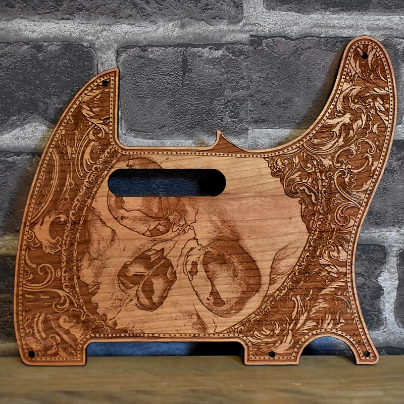 Wood Pickguard for Fender Telecaster Laser engraved Real | Reverb