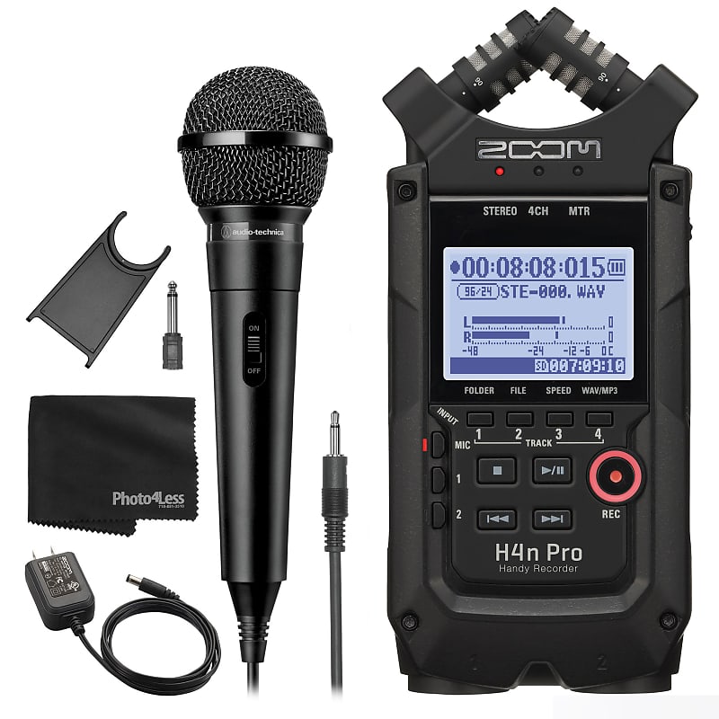Zoom H4n Pro 4-Input/4-Track Portable Handy Recorder + AC | Reverb