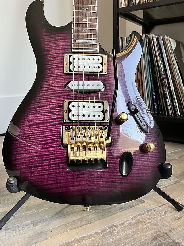 Ibanez Custom S540 / 540S Purple Flame Maple 1995 Dimarzio | Reverb