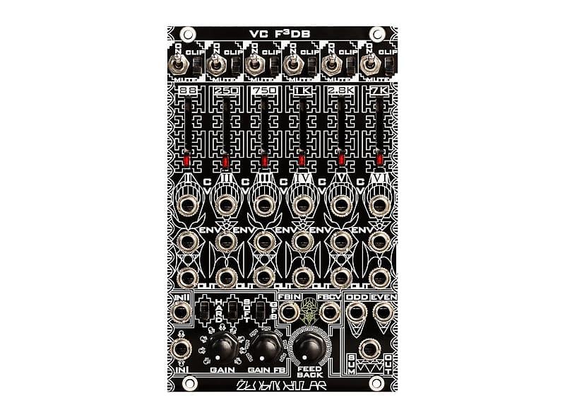 Zlob Modular VC F3DB Fixed Filter Feedback Distortion Bank | Reverb
