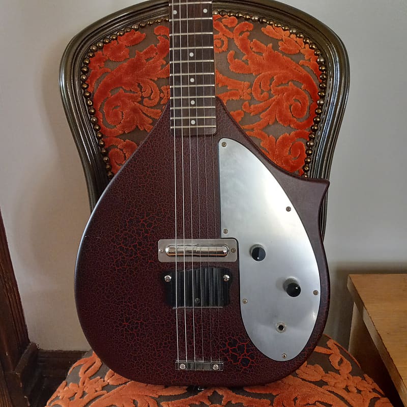 Rogue Electric Sitar 1992 Coral Red Crackle | Reverb