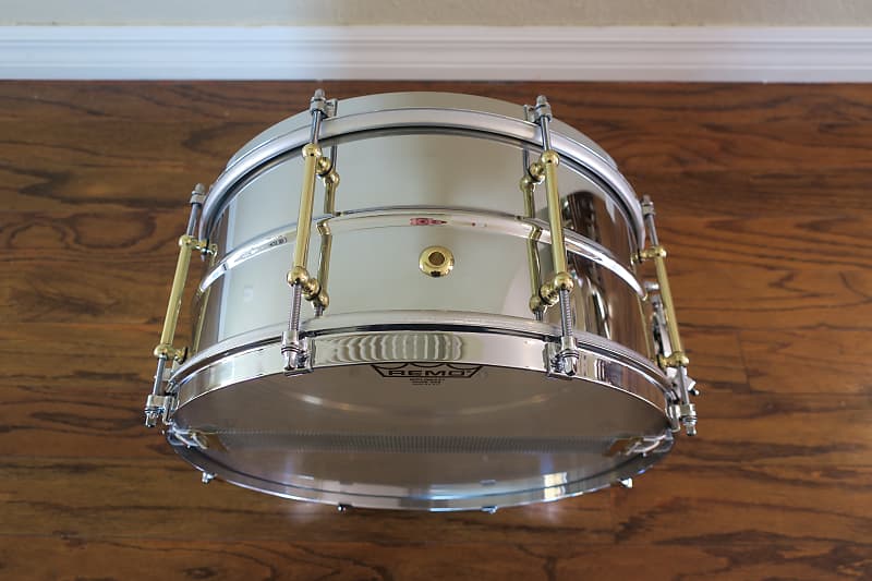 Custom Snare Drum Like Ludwig Supraphonic Chrome Over Brass | Reverb