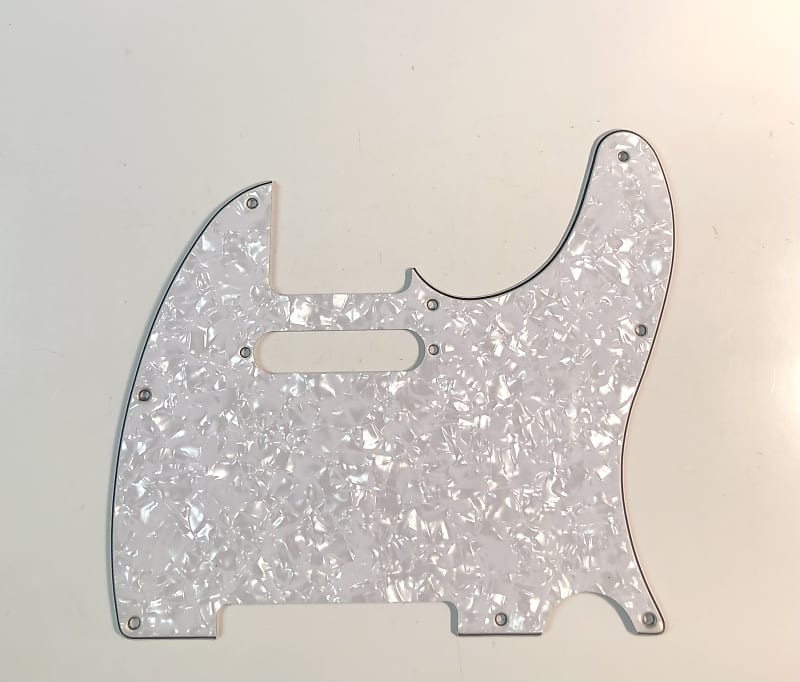Telecaster Style 4-Ply Pickguard - White Pearloid | Reverb
