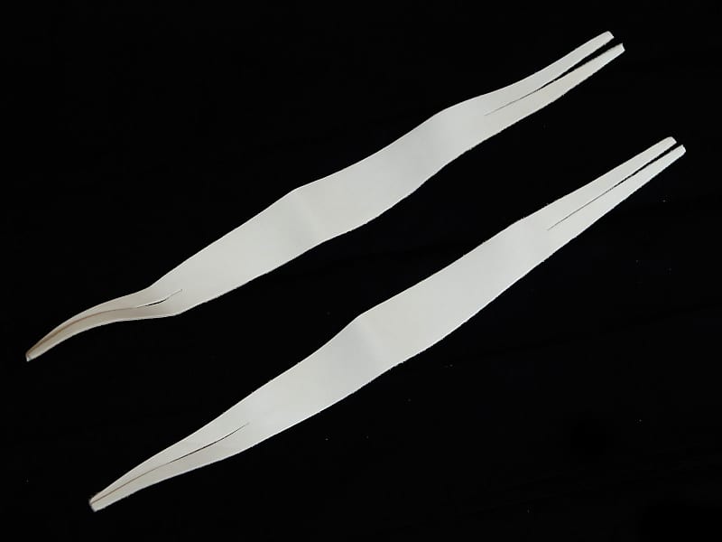 CYMBAL STRAP pair White LEATHER new 2230D - Made in USA | Reverb