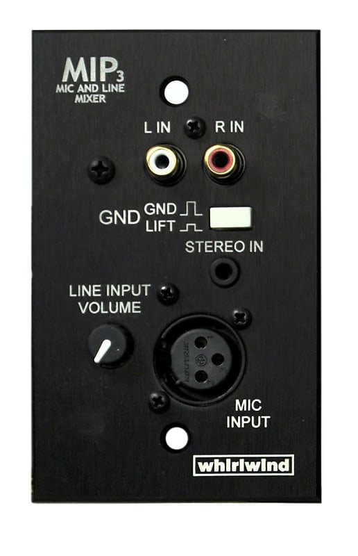Whirlwind MIP3 Single Gang Media Input Plate with XLR, RCA | Reverb
