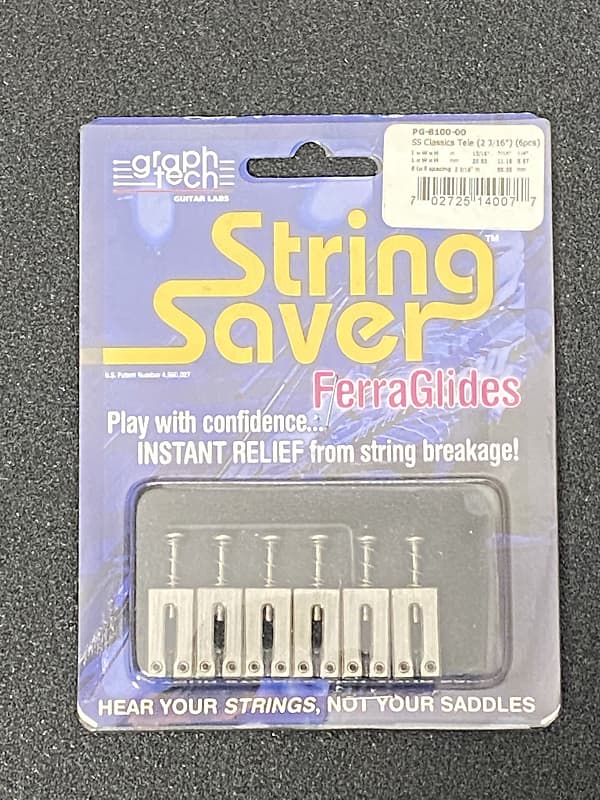 Graph Tech PG-8100-00 Brushed Aluminum String Saver Saddles | Reverb