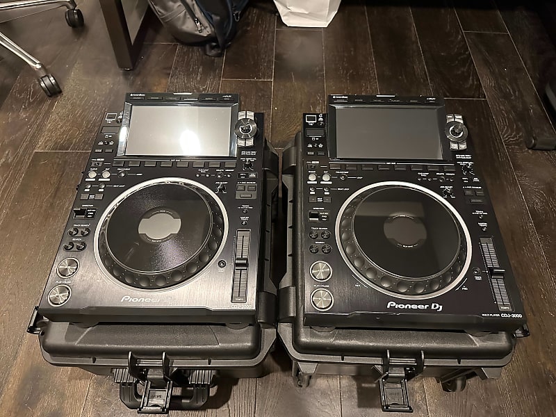 Pioneer CDJ-3000 (Pair) w/ Odyssey Vulcan Flight Cases | Reverb