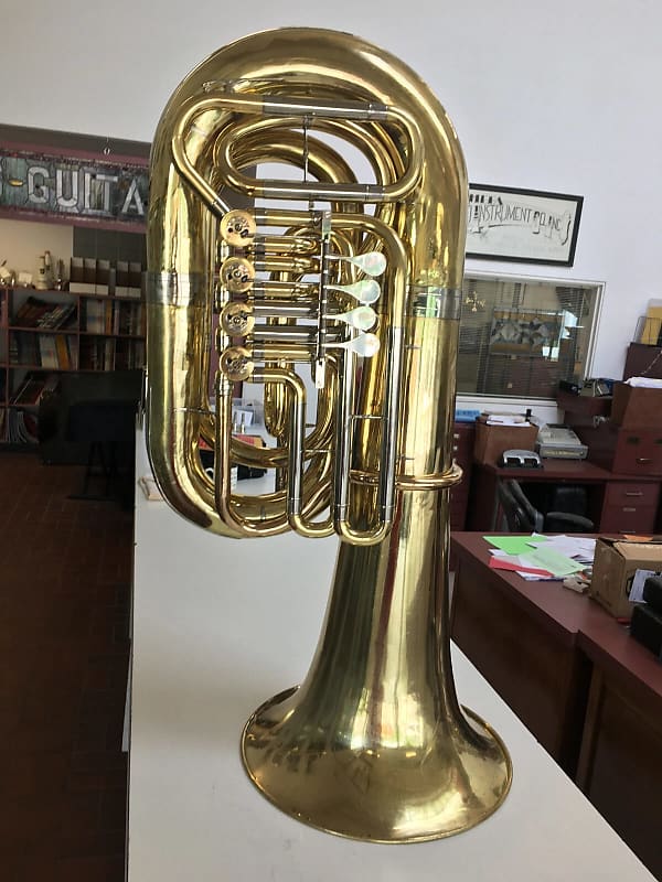 Excellent Used Yamaha YBB-641 BBb Concert Tuba in Yellow | Reverb