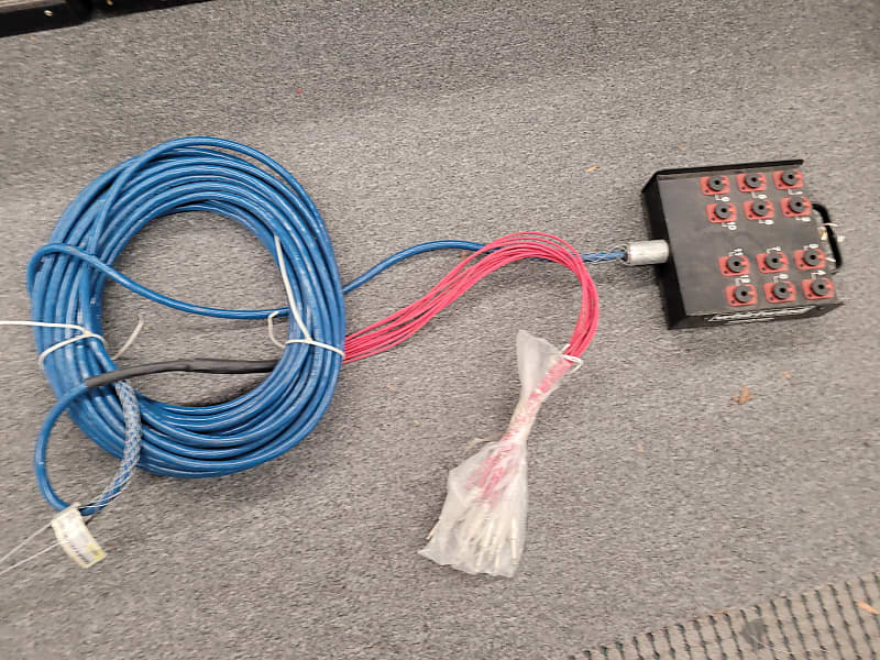Whirlwind 12 Channel 14" Stage Snake 50 Foot Black/blue | Reverb