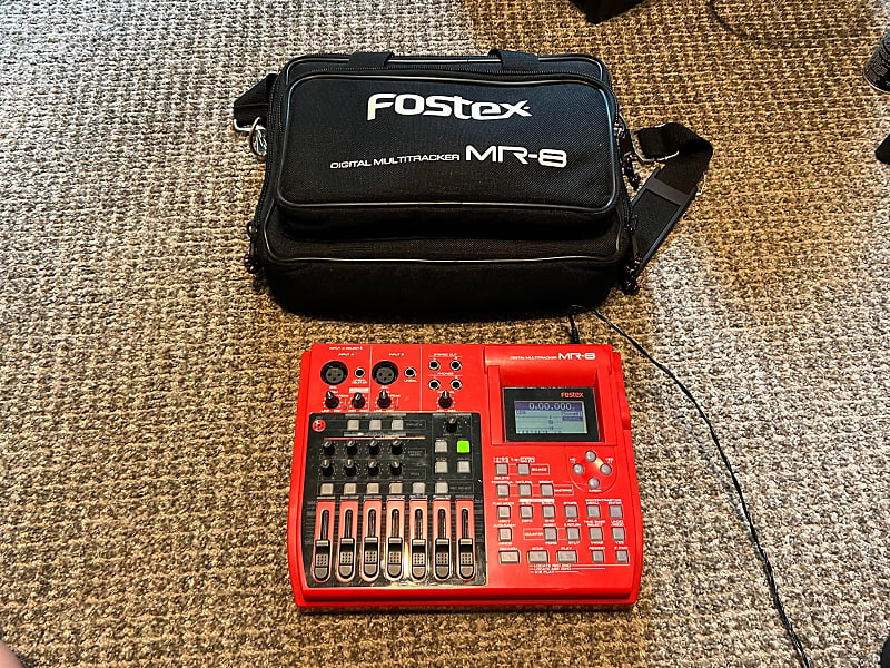 Fostex MR-8 Digital 8-Track Recorder Red Original Carry Bag | Reverb